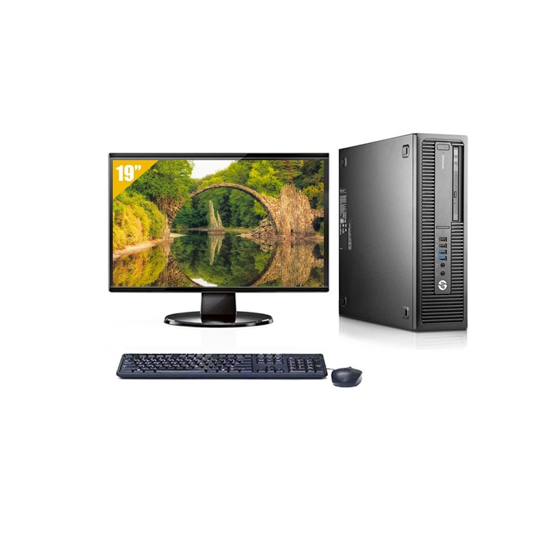 PC avec Écran HP EliteDesk 800 G2 SFF i5 Gen 6 19" 16Go RAM 240Go SSD ...